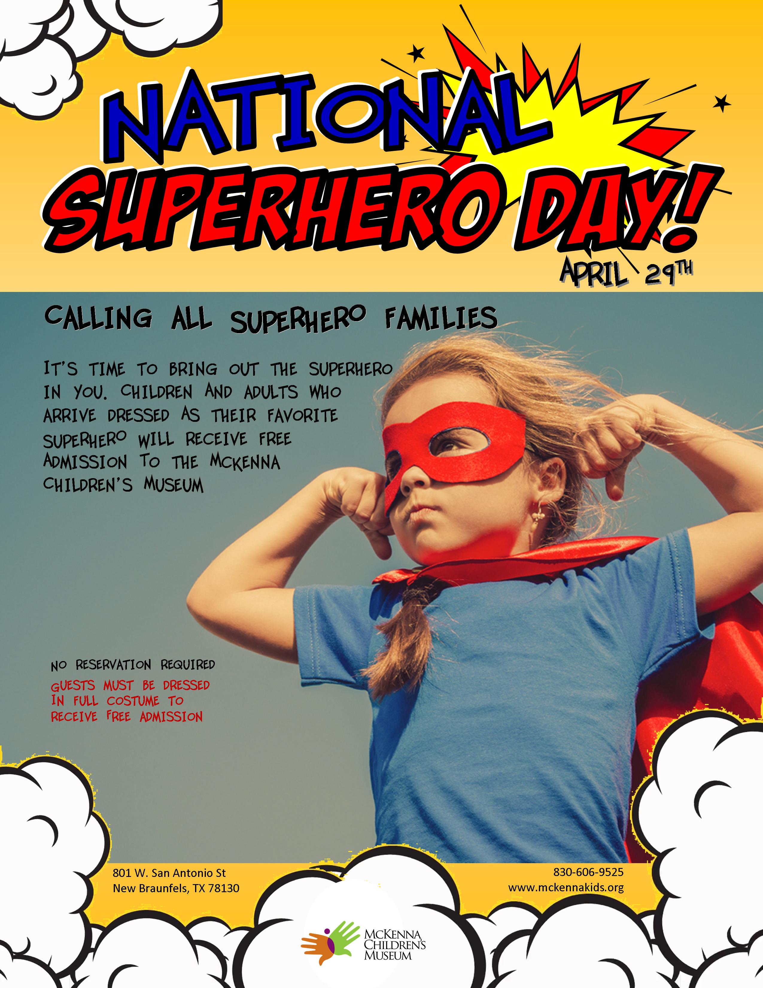 National Superhero Day! - New Braunfels Downtown